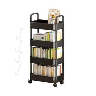 Generico Utilitario mit R&auml;dern, Organizer f&uuml;r Nutzwagen, Rollregal mit 3/4 Ebenen, mit R&auml;dern und Haken, zur Aufbewahrung, f&uuml;r Snacks, COC