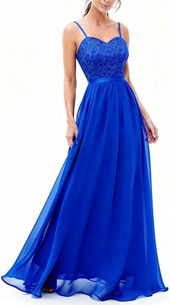 Dresstells Abendkleid Damen Festlich Tr&auml;ger Kleider f&uuml;r Hochzeitsg&auml;ste Elegantes Ballkleid Lang Blau Brautkleid Gro&szlig;e Gr&ouml;&szlig;en Hochzeitgastkleider Royalblue 3XL