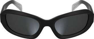 Karl Lagerfeld Unisex Adult Sunglasses KLJ6200S - Black/Crystal with Grey W/Silver Flash Lens