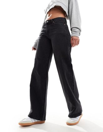 Weekday Ample - Jean ample &agrave; taille basse - Noir