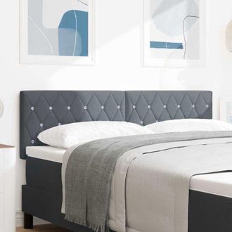vidaXL T&ecirc;te de Lit en Velours Gris fonc&eacute; 140 cm Velours vidaXL