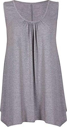 Purple Hanger Débardeur extensible, sans manches, col rond - Argenté - XS