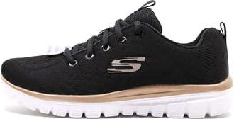 Skechers Baskets Graceful Get Connected pour Femme, Black Gold., 36 EU