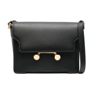 Marni Schwarze Schultertasche aus Kalbsleder mit Nieten - - Bags - Damen - Schwarzk - ONE SIZE