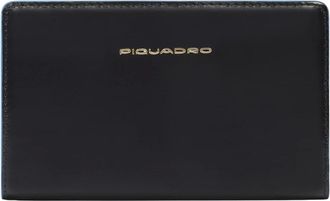 Piquadro Femme, Accessoires, Noir, Taille: ONE Size Blue Square Bifold Wallet