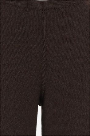 Bruno Manetti Womens Wool And Cashmere Knit Trousers Dark Brown Virgin