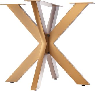 Clp Tischbeine Biloxi I Tischkufen für DIY-Tische I Höhe 71 cm I Sternförmiges Tischgestell aus pulverbeschichtetem Stahl, Farbe:Gold, Größe:85x85 cm