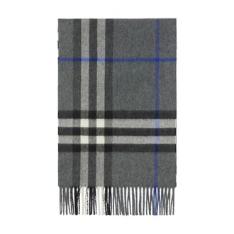 Burberry Femme, Accessoires, Gris, Taille: ONE Size &Eacute;charpe en cachemire &agrave; carreaux