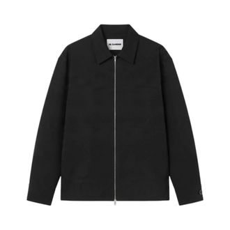 Jil Sander Wolljacke mit Rei&szlig;verschluss - - Jackets - Herren - Schwarzk - 2XL