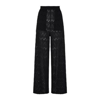 Vilebrequin Femme, Pantalons, Noir, Taille: 36 FR Pantalon large en maille