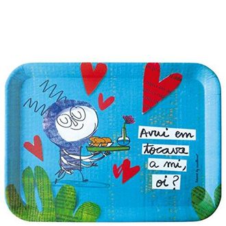 Laroom 13947 - Tablett-Tisch avuí EM tocava zu Meinem, Oi?, türkis