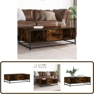 vidaXL Couchtisch R&auml;uchereiche 100x57x35 cm Holzwerkstoff und Metall - Vidaxl