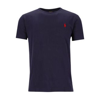 Polo Ralph Lauren T-shirt &agrave; col rond &agrave; manches courtes - Homme - Tops - Bleu - Taille: S