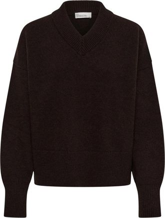 MY ESSENTIAL WARDROBE V-Ausschnitt Strickware - - Knitwear - Damen - Braun - XS/S