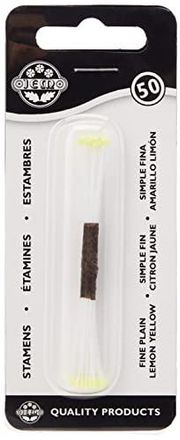 PME STAM02LY Staubgefäße für Zuckerblumen, fein, schlicht, Kunststoff, Zitronengelb, 0.1 x 0.11 x 7.4 cm