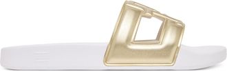 Tommy Hilfiger Pantoletten Tommy Hilfiger Monogram Pool Slide FW0FW09525 Goldfarben
