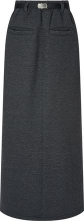 STUDIO TOMBOY Frottee-Hose mit Gürtel - Grau