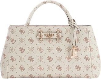Guess Guess Carrie Logo Girlfriend Sac &agrave; bandouli&egrave;re avec fermeture &eacute;clair Motif vanille