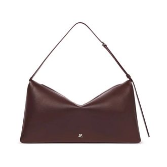Courr&egrave;ges Tasche aus glattem Kalbsleder mit Manschetten-Detail - - Bags - Damen - Braun - ONE SIZE