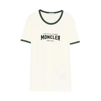 Moncler SS T-Shirt - - Tops - Damen - Wei&szlig; - L