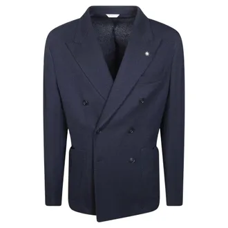 Manuel Ritz Veste DP &agrave; chevrons - Homme - Vestes - Bleu - Taille: L