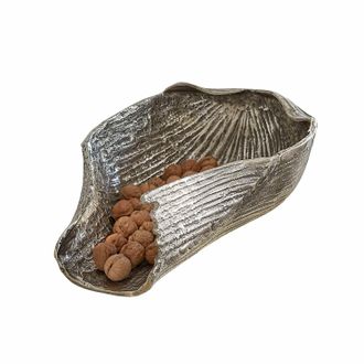 Loberon Schale Bellefine - Ideal f&uuml;r Kerzen - Dekoratives Highlight - Gl&auml;nzendes Obermaterial - Wohnaccessoire - Aluminiumguss, antiksilber