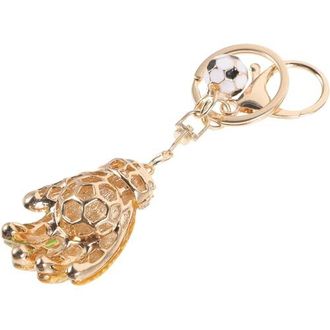 Amosfun Porte-Cl&eacute;s de Gardien de But de Football en M&eacute;tal Dor&eacute; Pendentif D&eacute;coratif L&eacute;ger et R&eacute;sistant Accessoire pour Cl&eacute;s de Voiture ou Paquet Pr&eacute;sent Origin
