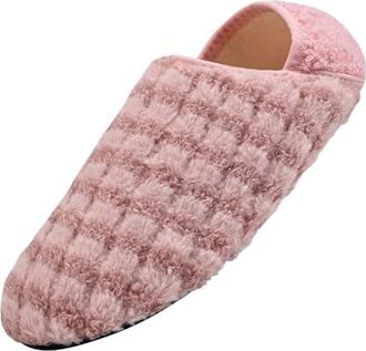 Generic Pantoufles unisexes &agrave; semelle plate douce, chaussons unisexes &agrave; semelle plate douce, chaussures dint&eacute;rieur confortables et moelleuses pour la maison, 