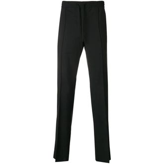 Valentino Garavani Schwarze Woll-Mohair-Hose mit Paspelierung - - Trousers - Herren - Schwarzk - XL