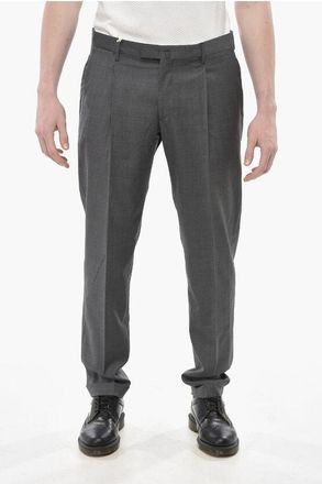 BRIGLIA 1949 Virgin Wool Pants With Turn-Up Hem size 50