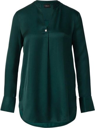 s.Oliver Langarmbluse Bluse Elegante Satin-Bluse mit Manschetten