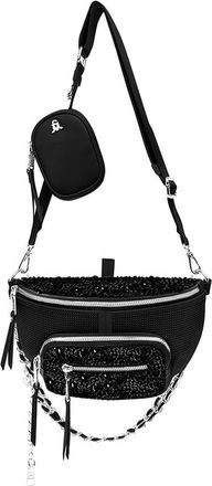 Steve Madden Damen Maxima Covertible Gürteltasche Crossbody, Schwarz