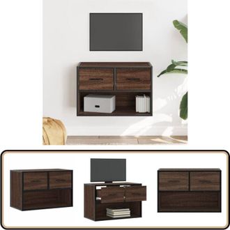 vidaXL Vidaxl - TV-Schrank Braun Eiche 60x31x39,5 cm Holzwerkstoff und Metall