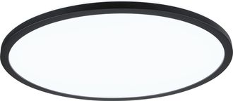 Paulmann 71013 LED Panel Atria Shine 3-Step-Dim rund dimmbar Tageslichtwei&szlig; Lichtpanel Kunststoff Deckenpanel 4000 K, Schwarz, Incl. 1x22 W, &Oslash; 420 mm