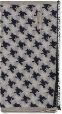 Kiton Foulard en soie &agrave; franges - unisex - Accessoires - Multicolore - Taille: ONE Size