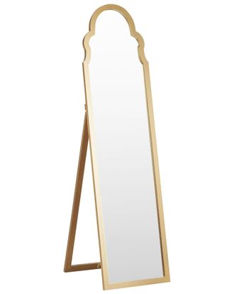 Beliani Moderner Standspiegel mit dekorativem Rahmen 40 x 150 cm Gold Chatillon