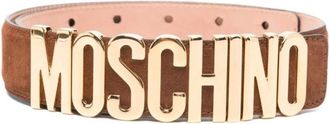 Moschino Femme, Accessoires, Brun, Taille: 90 CM Logo Belt