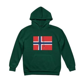 Generic Sweatshirts &Agrave; Capuche Mode Femmes Doublure Polaire Manches Longues Vintage Lacets Sweatshirts Norv&egrave;ge Drapeau Imprim&eacute; Chemises Cordon Hoodie Hauts pou