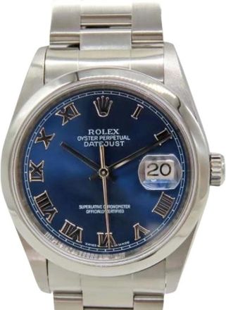 Rolex Pre-owned Acier inoxydable montres - Homme - Pre-owned - Bleu - Taille: ONE Size