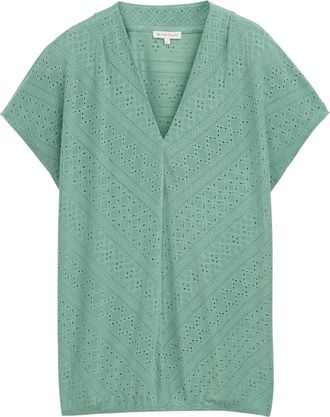 Tom Tailor Damen 1047203 T-Shirt, 13010-Faded Green, XXL