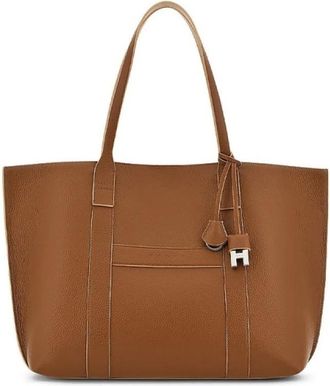 Hogan Femme, Sacs, Brun, Taille: ONE Size Sac cabas en cuir
