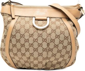 Gucci Hobo Bags - GG Canvas Abbey D Ring Crossbody - Gr. unisize - in Braun - f&uuml;r Damen