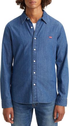 Levi's Herren LS Battery Housemark Shirt Slim, Lyon Battery Hm, Blau, XS