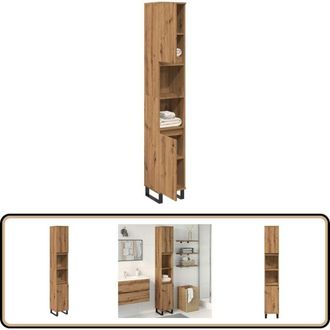 vidaXL Vidaxl - Armoire de salle de bain chêne artisanal 30x30x190 cm