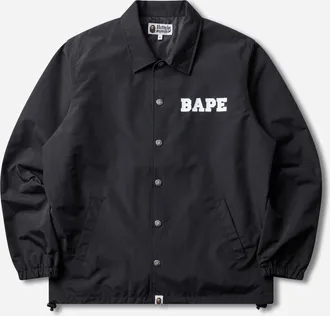 A Bathing Ape Men s College Coach Jacket Black