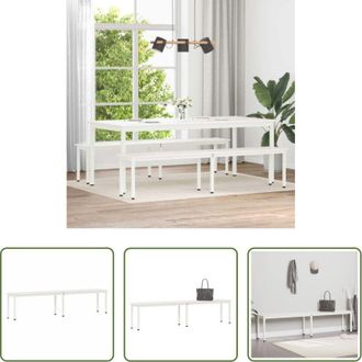 vidaXL Kiefer Holz - Bank Wei&szlig; 200 x 35 x 45 cm Massives Kiefernholz