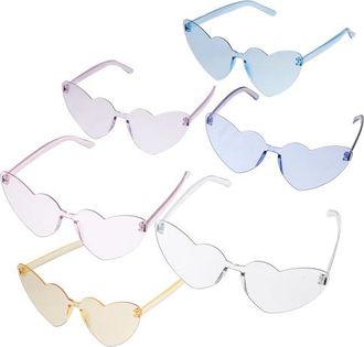 Garneck 6 Pi&egrave;ces de Soleil Coeur sans Monture Couleur Bonbon Accessoire pour F&ecirc;te et D&eacute;coration Pc pour Femmes Photo et