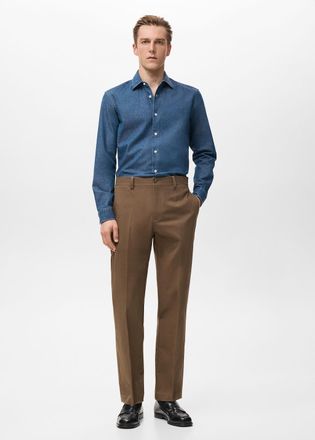 Mango Chemise en jean 100 % coton bleu moyen - Homme - XXL - MANGO MAN