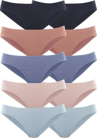 Petite Fleur Damen Bikinislip aus elastischer Baumwolle f&uuml;r perfekten Sitz, Vorteilspack