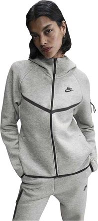 Nike Windrunner Hoodie mit durchgehendem Rei&szlig;verschluss f&uuml;r Damen, Fleece (Grau/Schwarz)